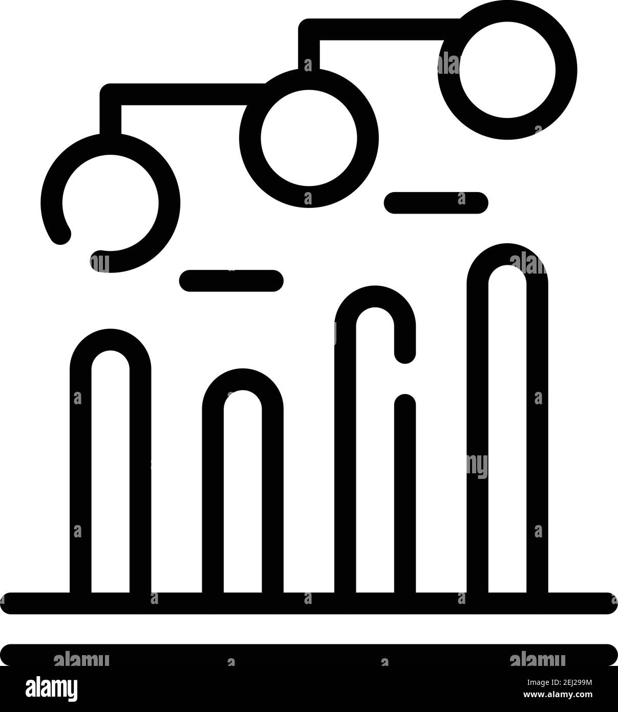 Market chart icon. Outline market chart vector icon for web design ...