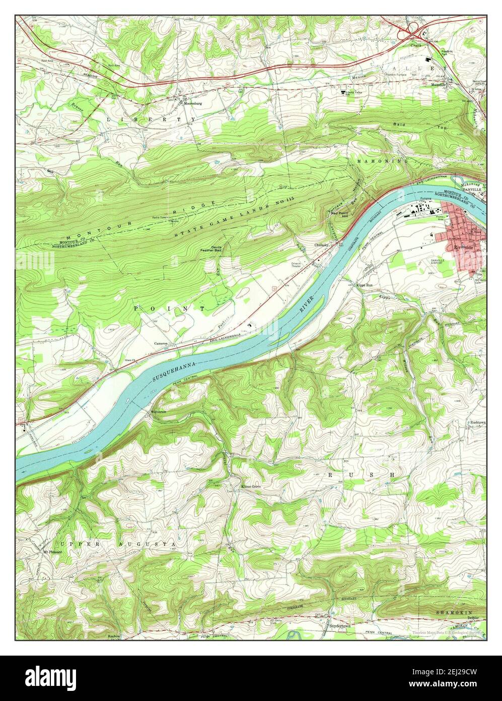 Riverside, Pennsylvania, map 1969, 1:24000, United States of America by ...