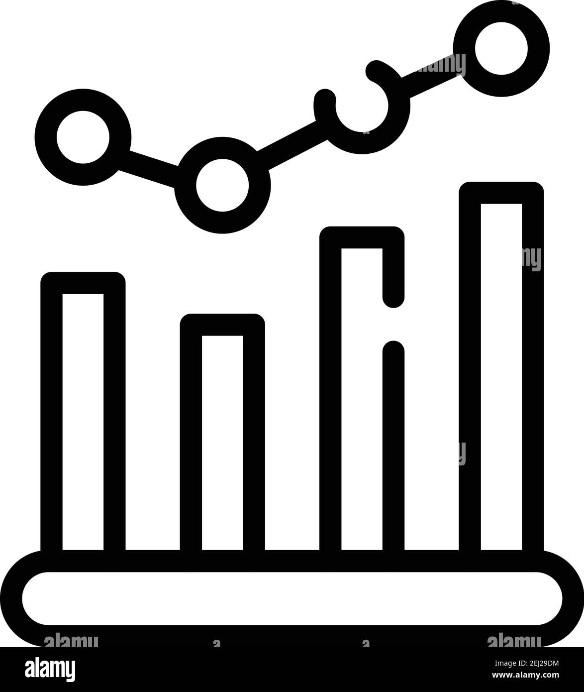 Business chart icon. Outline business chart vector icon for web design ...