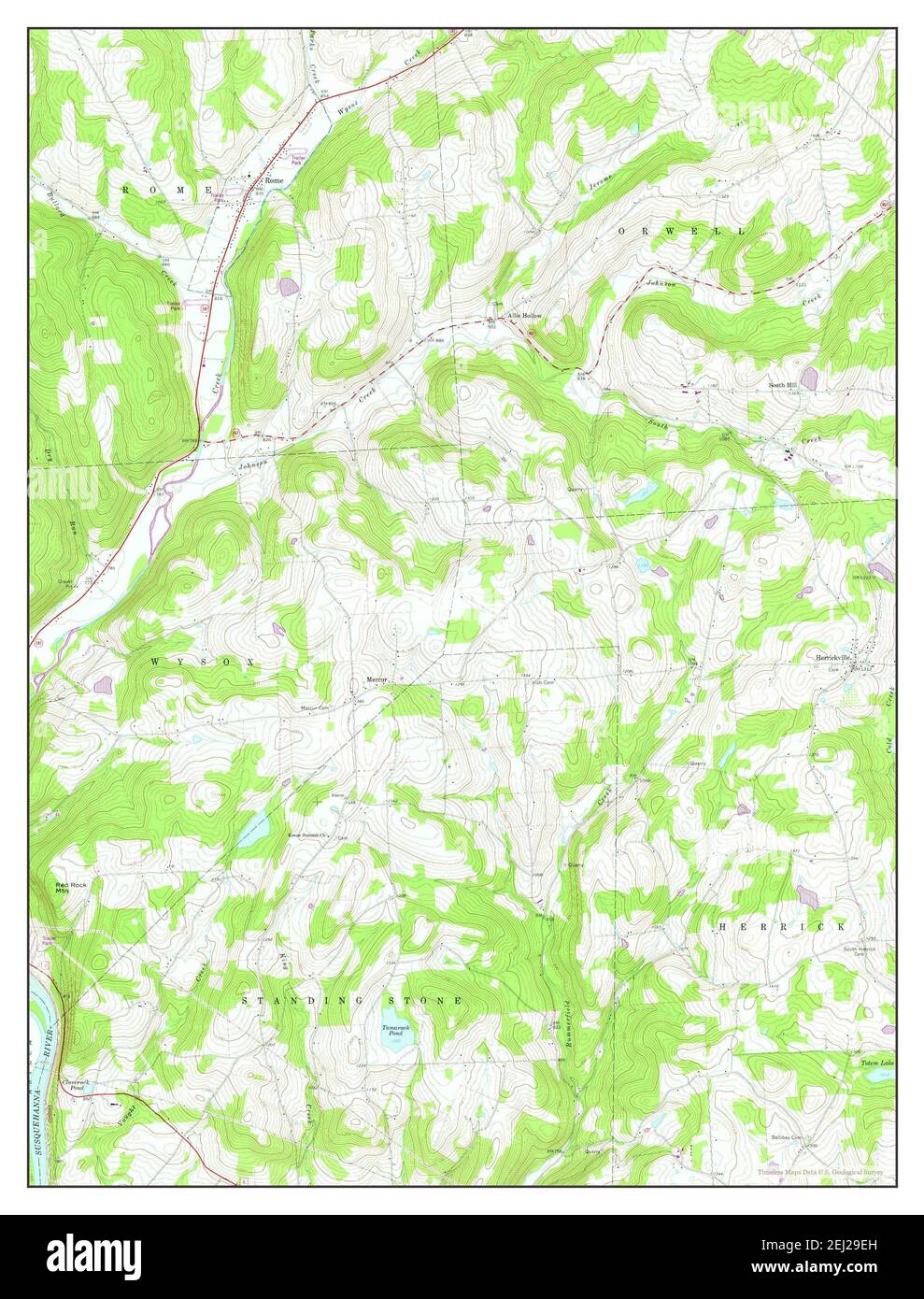 Rome, Pennsylvania, map 1967, 1:24000, United States of America by ...