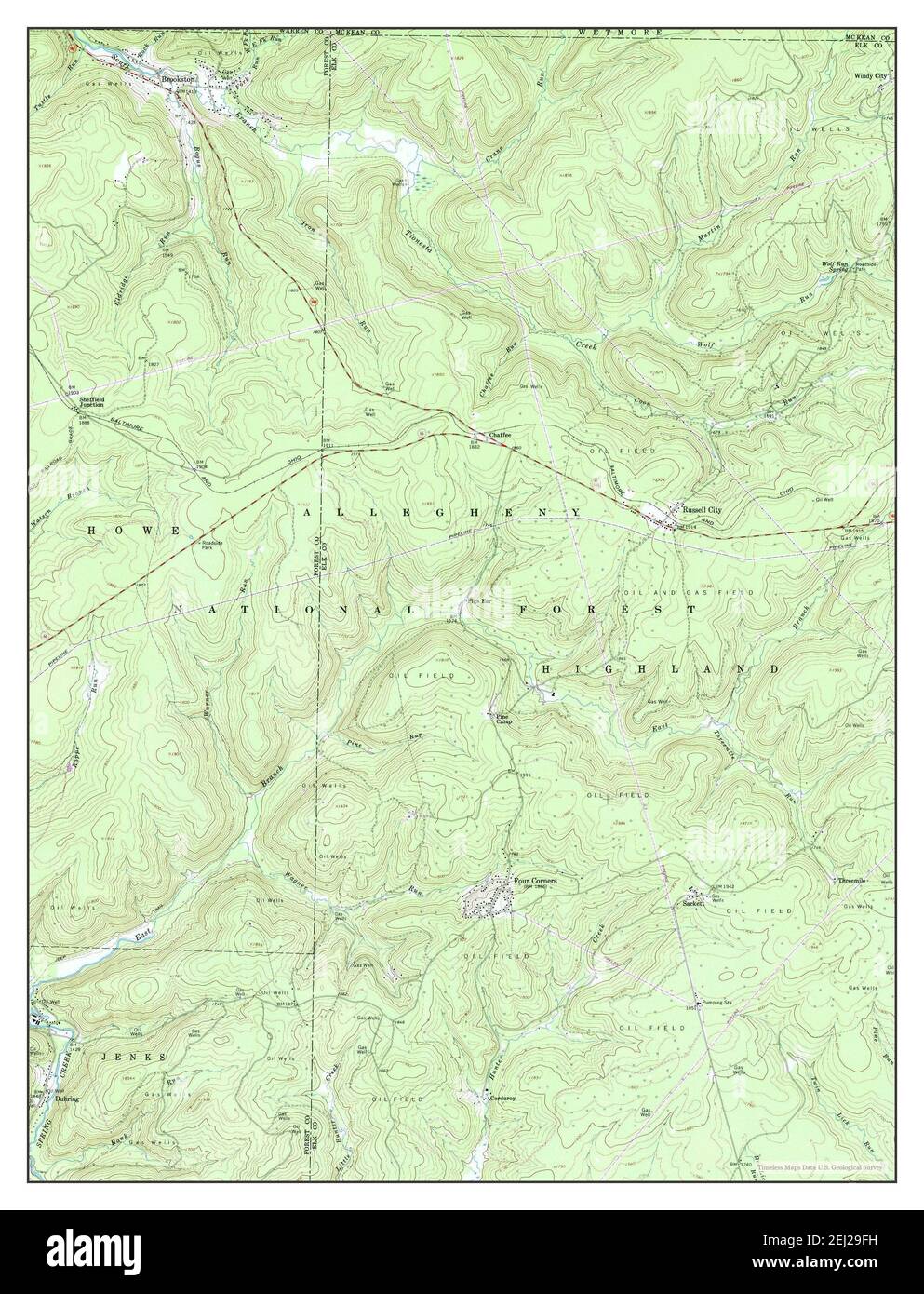 Russell City, Pennsylvania, map 1966, 1:24000, United States of America ...