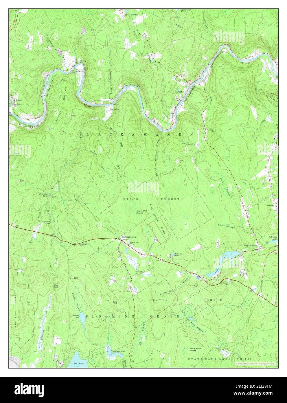 Rowland, Pennsylvania, map 1966, 1:24000, United States of America by ...