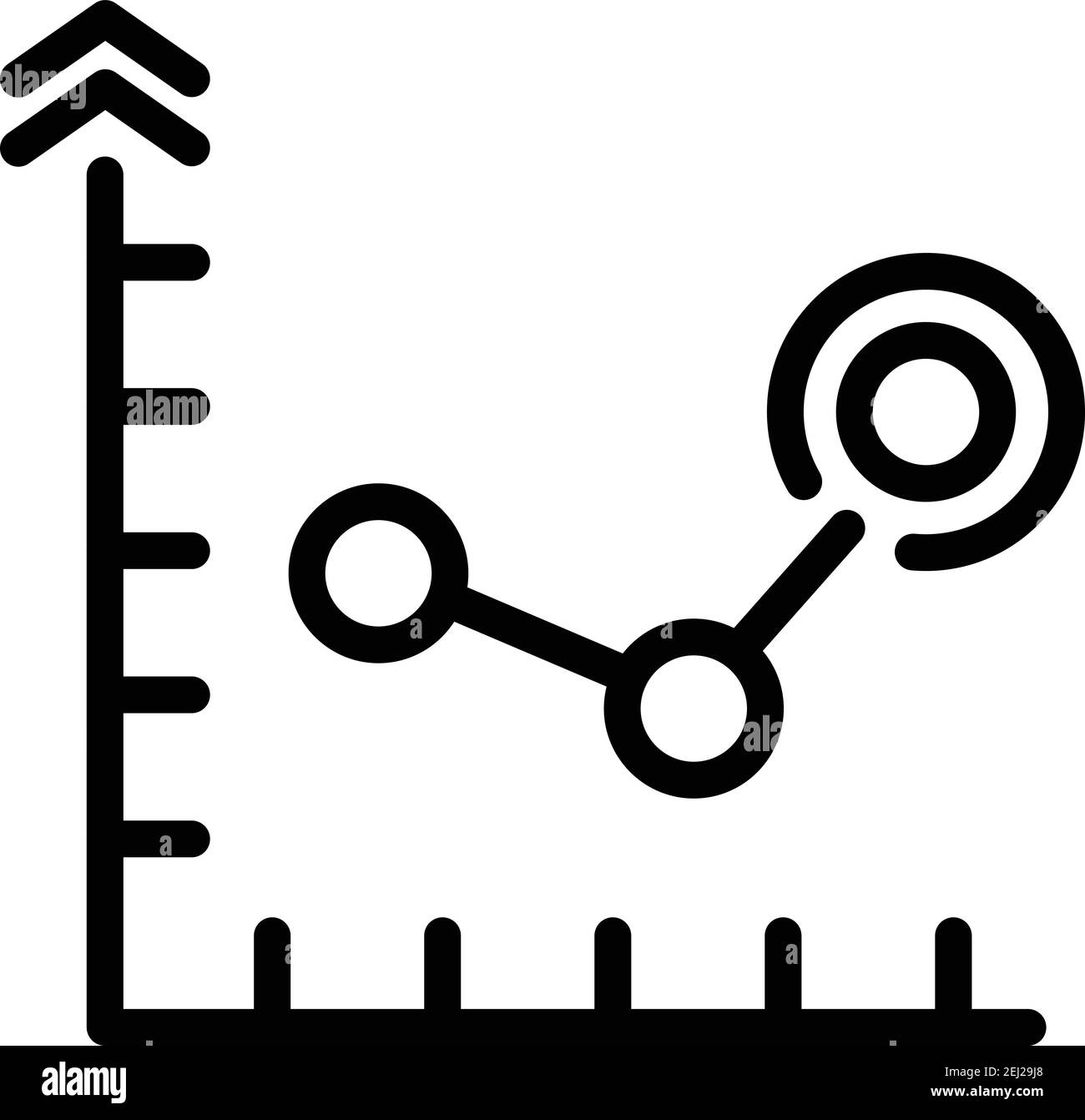 Market forecast chart icon. Outline market forecast chart vector icon ...