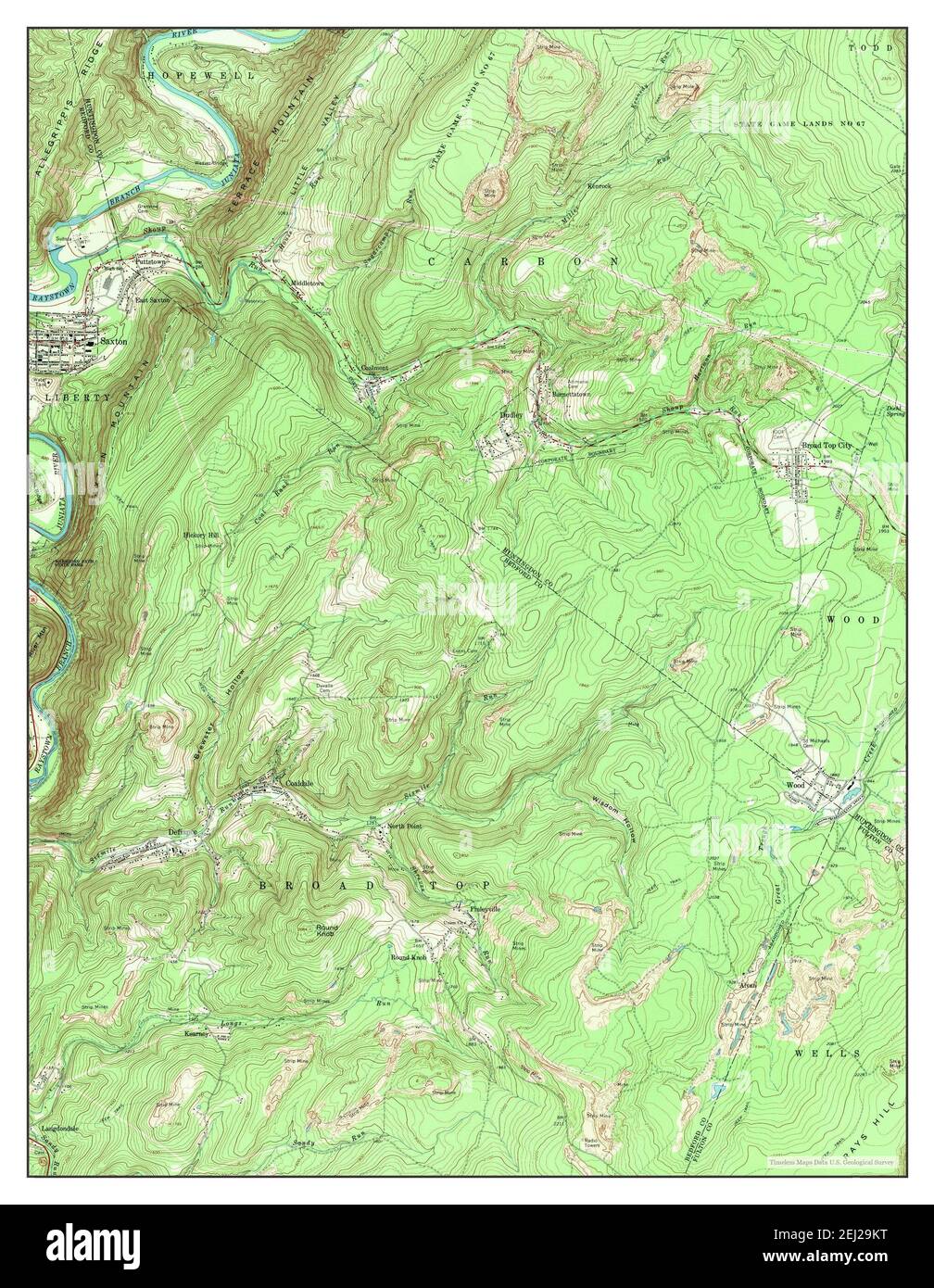 Saxton pennsylvania map hi-res stock photography and images - Alamy
