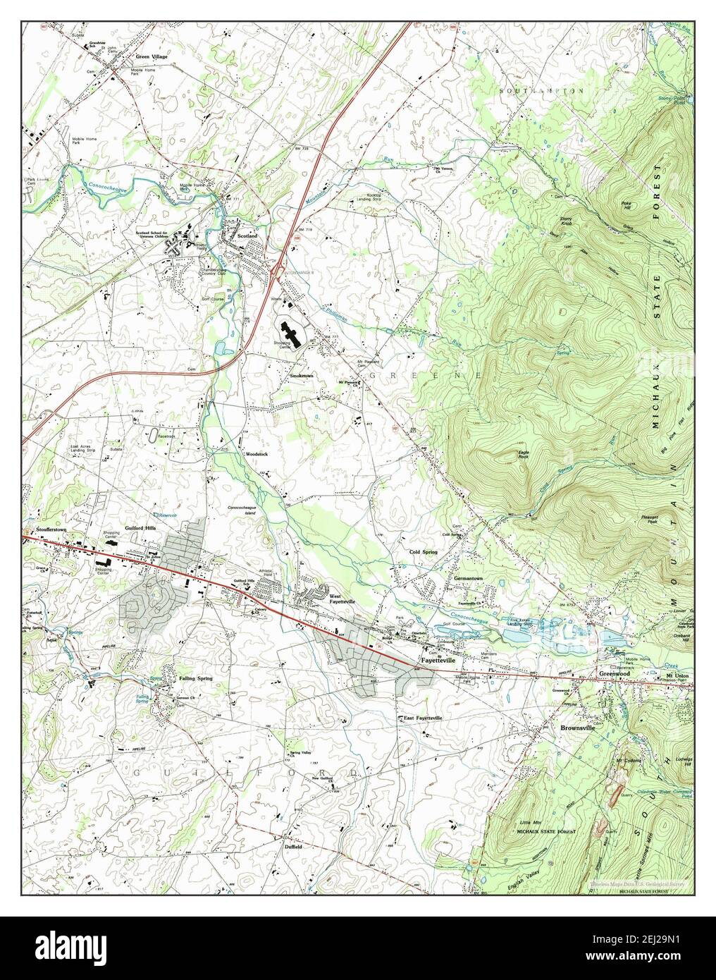 Scotland, Pennsylvania, map 1990, 1:24000, United States of America by ...