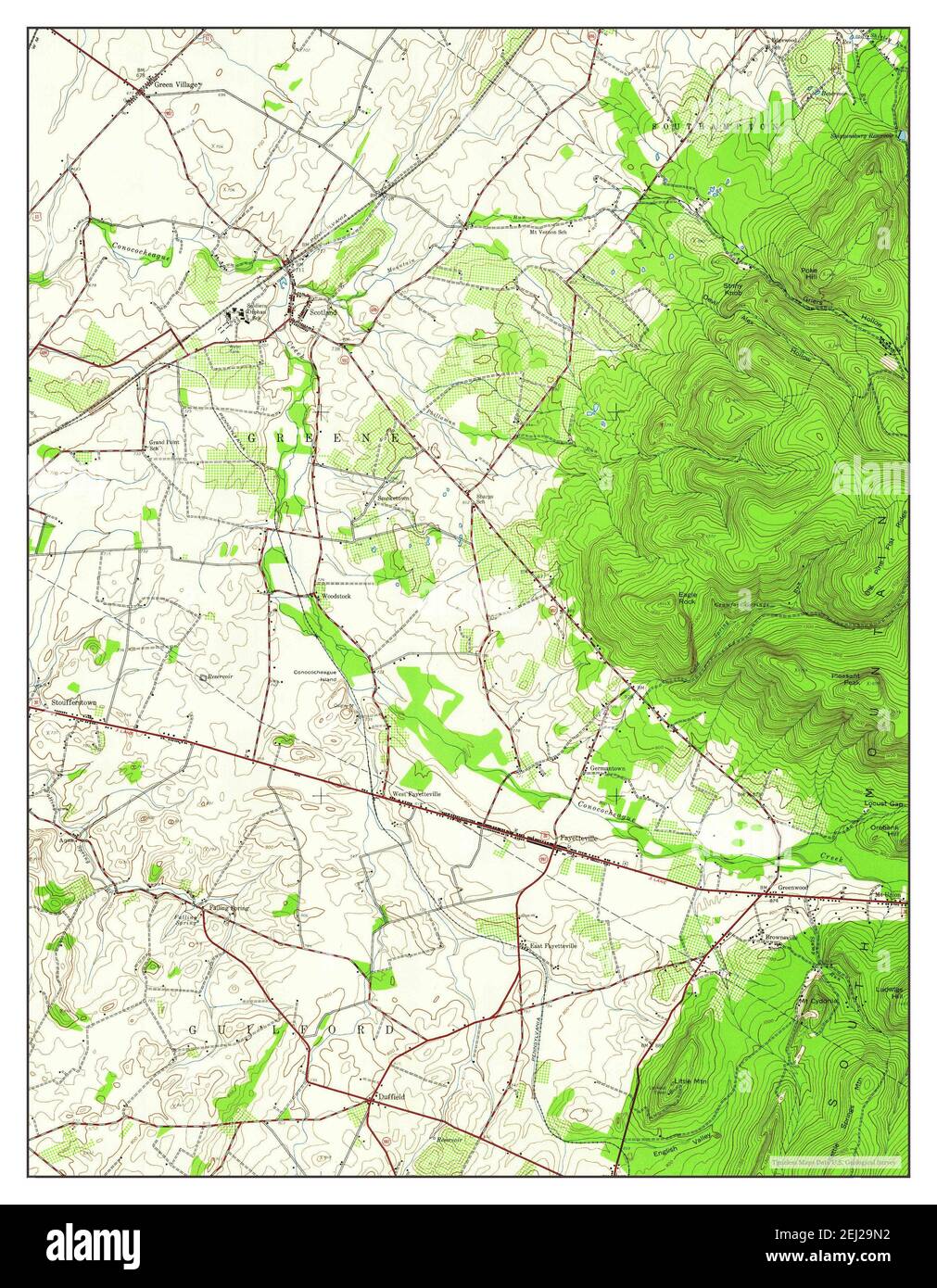 Scotland, Pennsylvania, map 1944, 1:24000, United States of America by ...