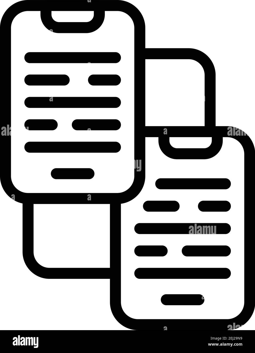 Social project papers icon. Outline social project papers vector icon ...