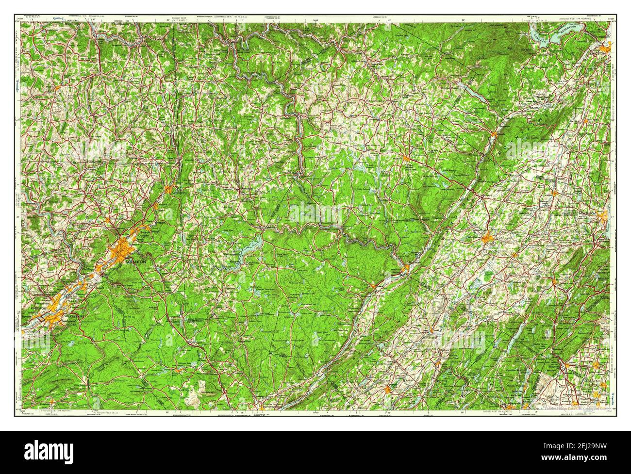 Scranton pennsylvania map hi-res stock photography and images - Alamy
