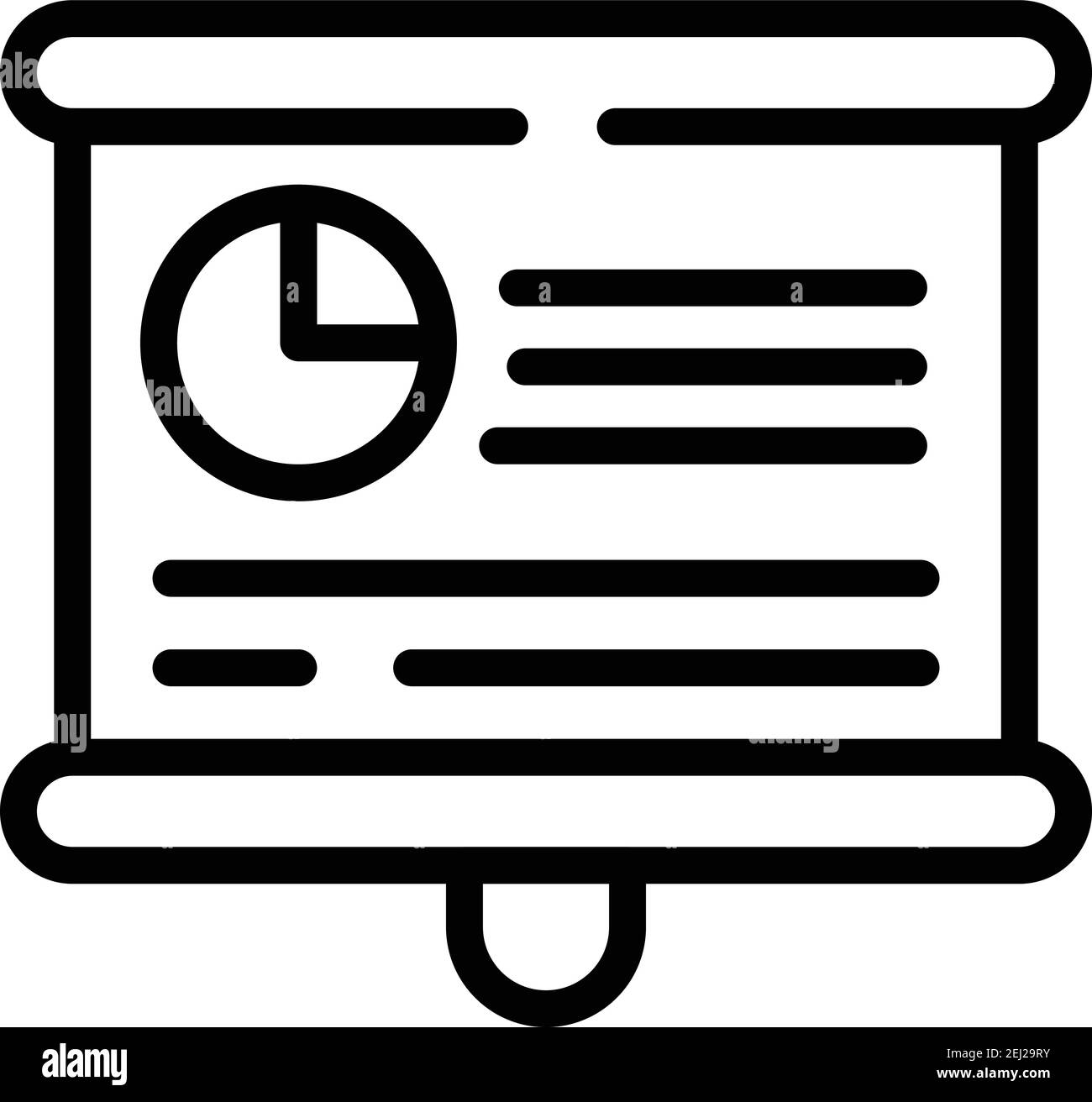 Project report icon. Outline project report vector icon for web design ...