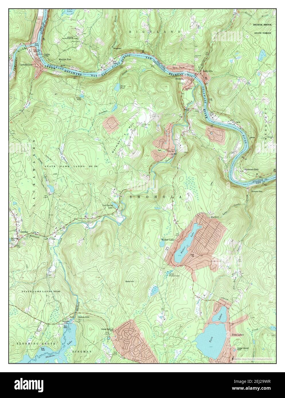 Shohola, Pennsylvania, map 1994, 1:24000, United States of America by ...