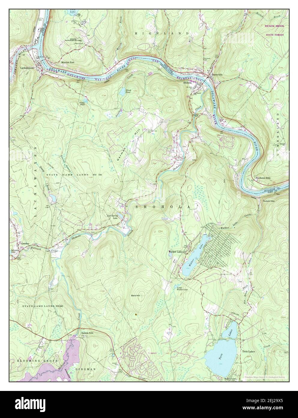 Shohola, Pennsylvania, map 1965, 1:24000, United States of America by ...