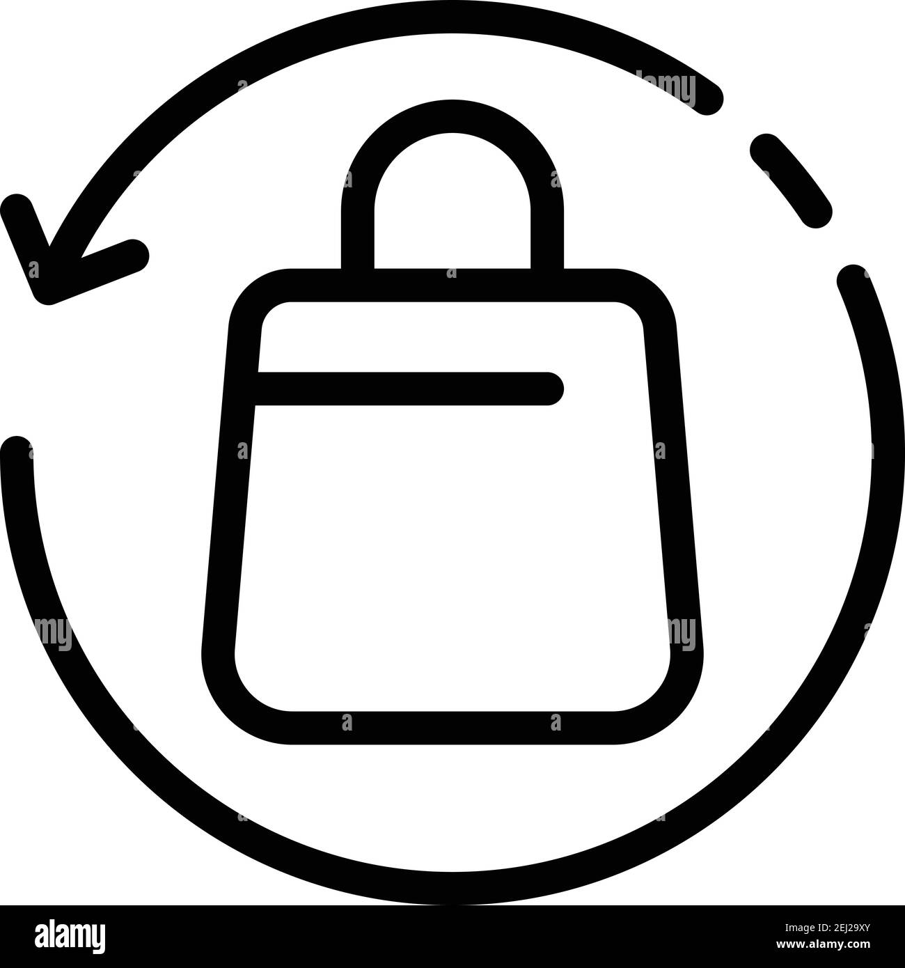 Refresh shopping icon. Outline refresh shopping vector icon for web ...