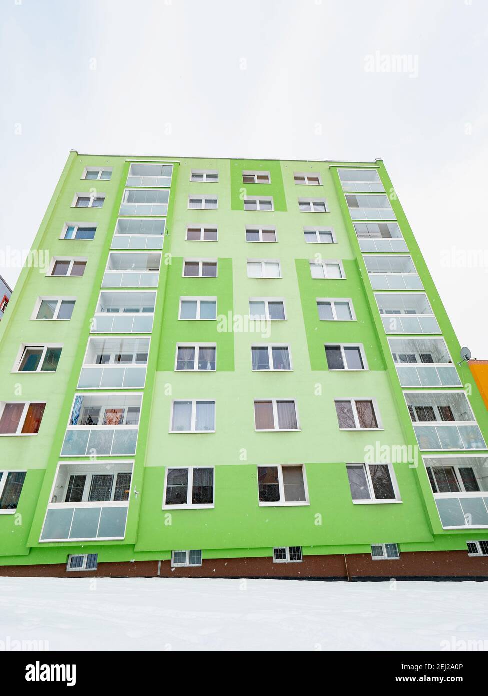 Modern thermal insulation of the facade. Cheap housing.. Universal ...