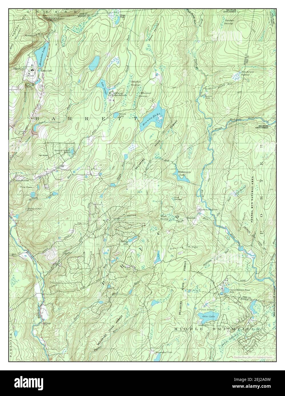 Skytop, Pennsylvania, map 1997, 1:24000, United States of America by ...