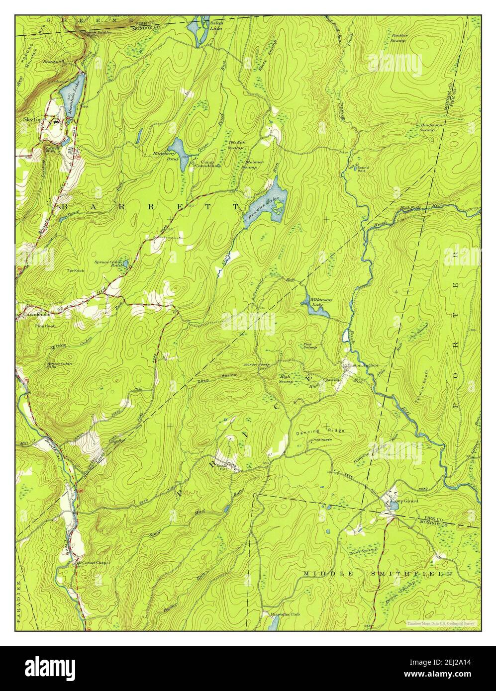 Skytop, Pennsylvania, map 1943, 1:24000, United States of America by ...