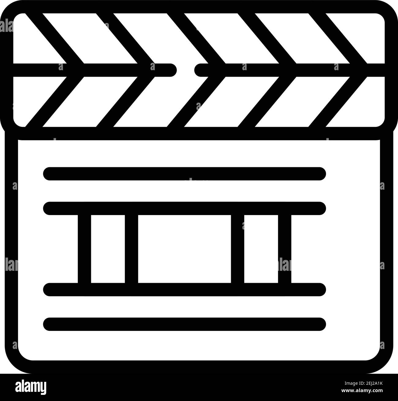 Project clapper icon. Outline project clapper vector icon for web ...