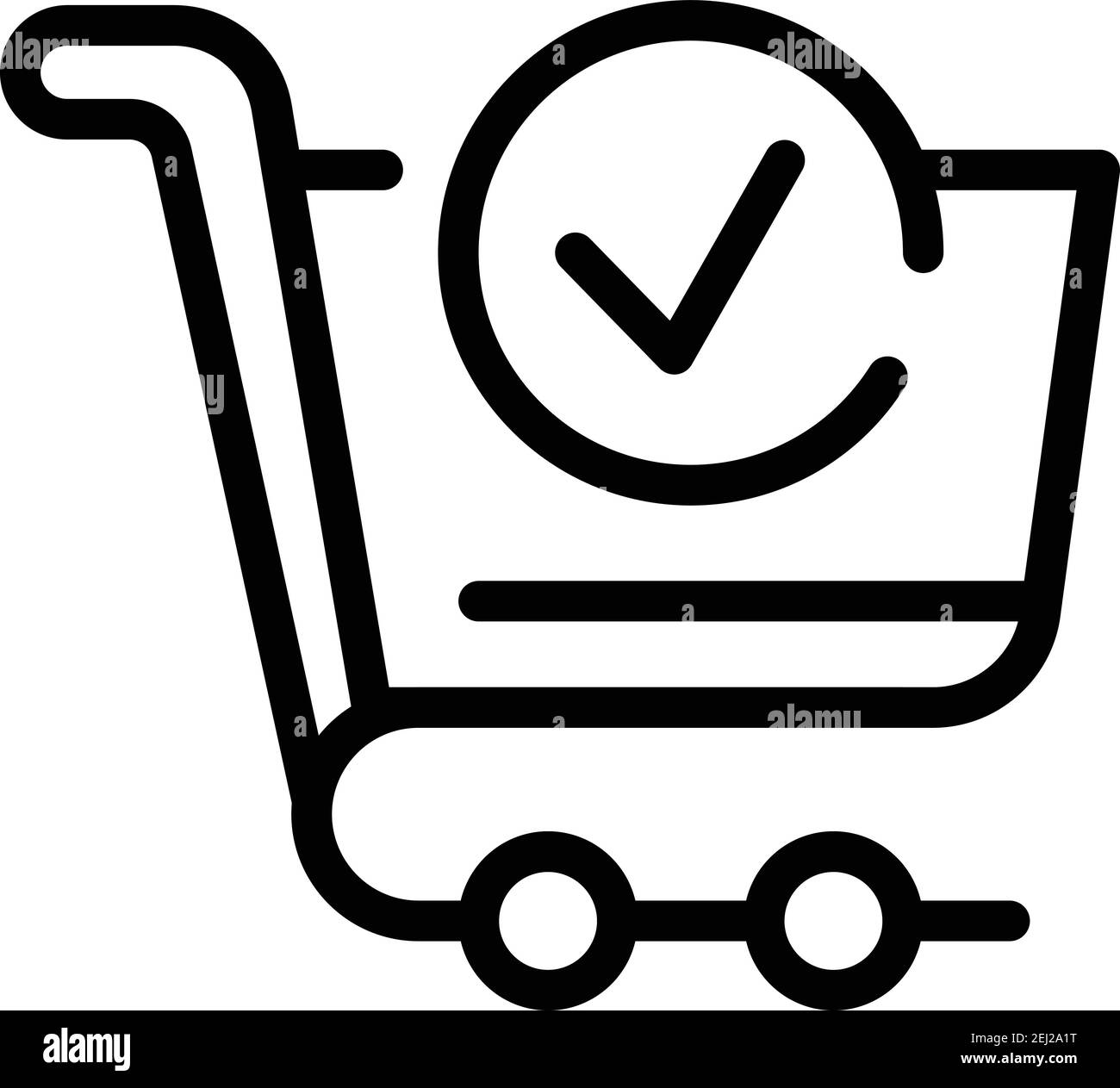 Shopping trolley icon. Outline shopping trolley vector icon for web ...