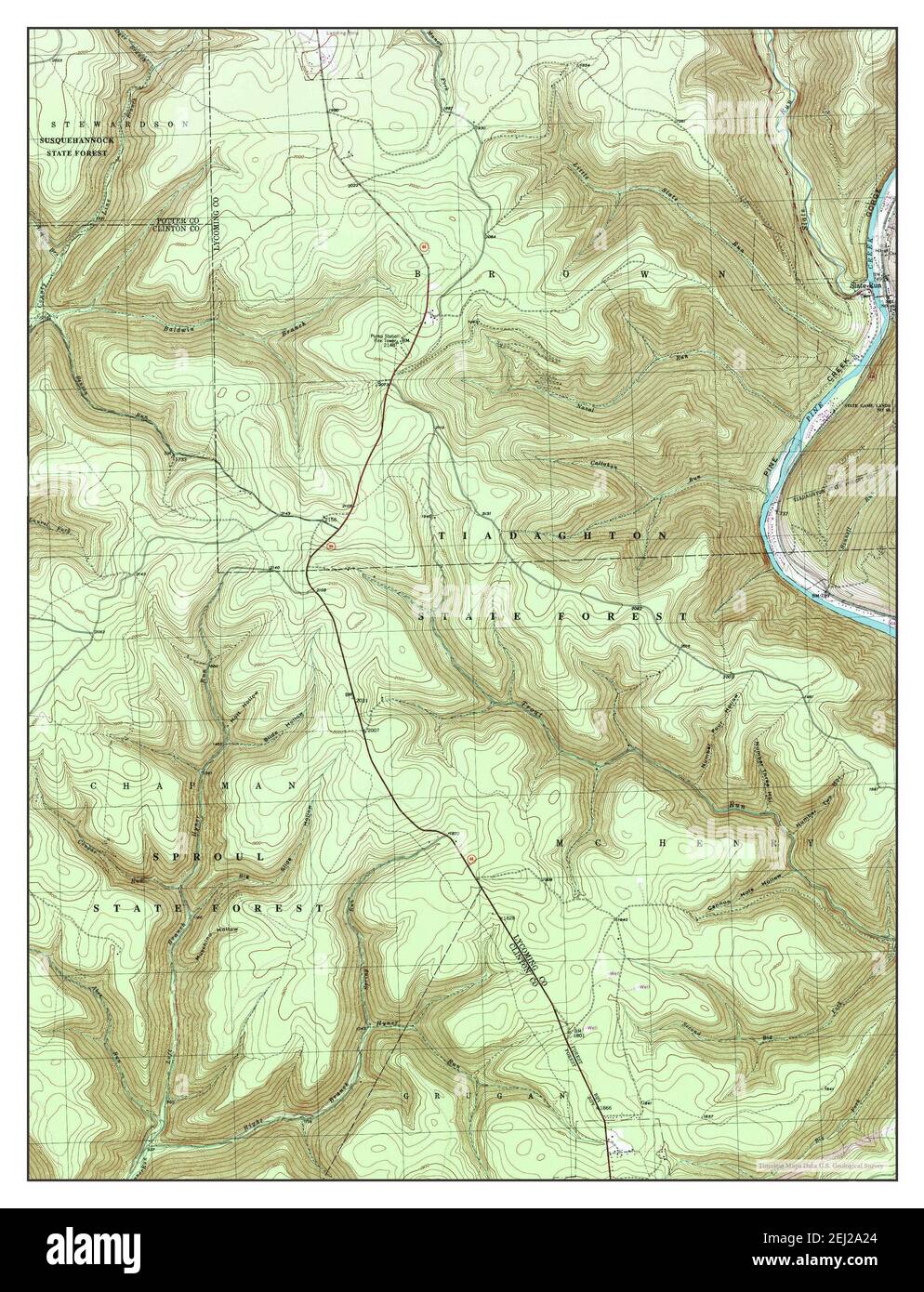 Slate Run, Pennsylvania, map 1994, 1:24000, United States of America by ...