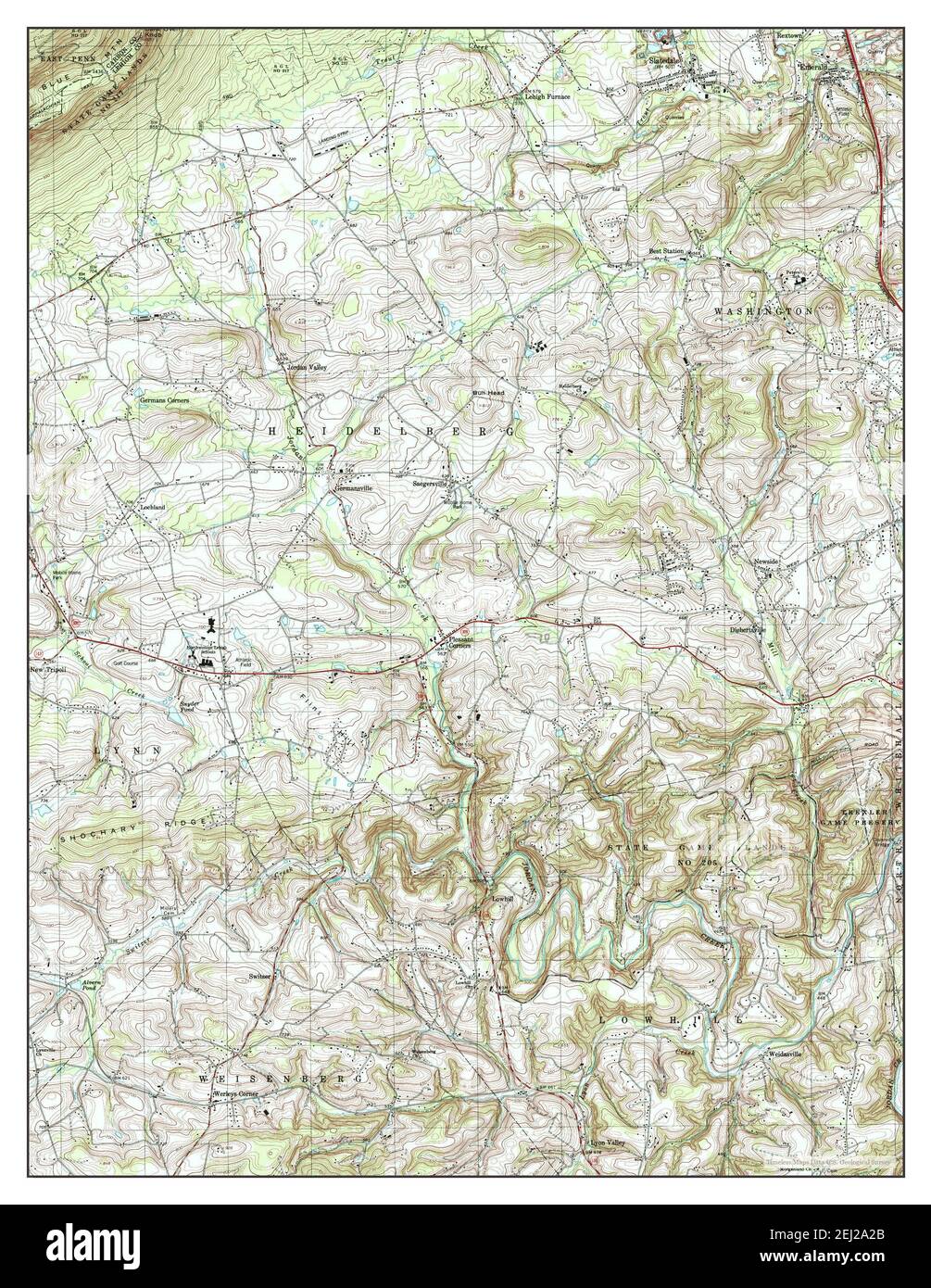 Slatedale, Pennsylvania, map 1999, 1:24000, United States of America by ...