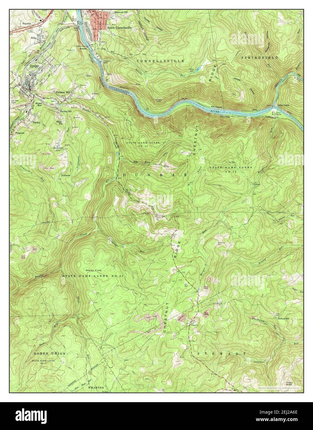 Map of connellsville hi-res stock photography and images - Alamy