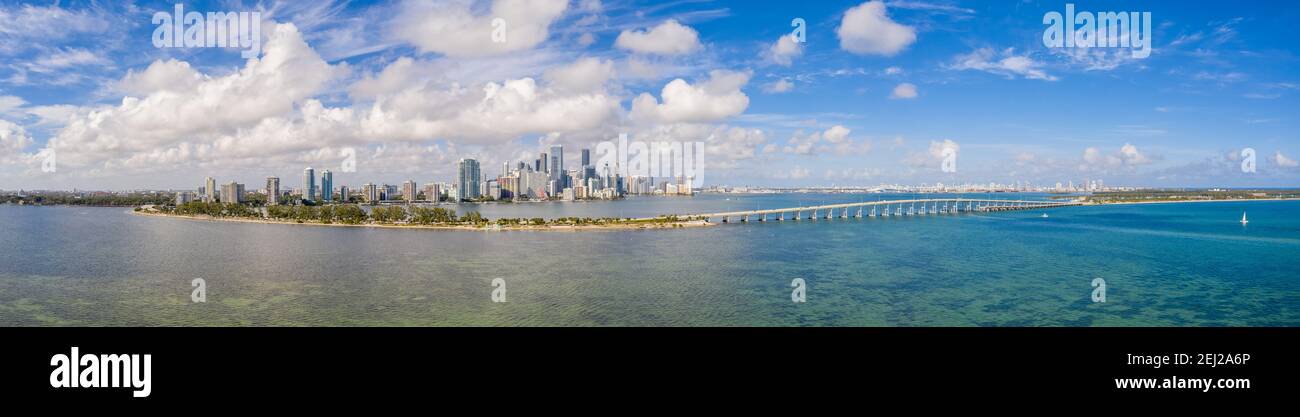 Aerial Miami Key Biscayne Florida landscape photo Stock Photo - Alamy