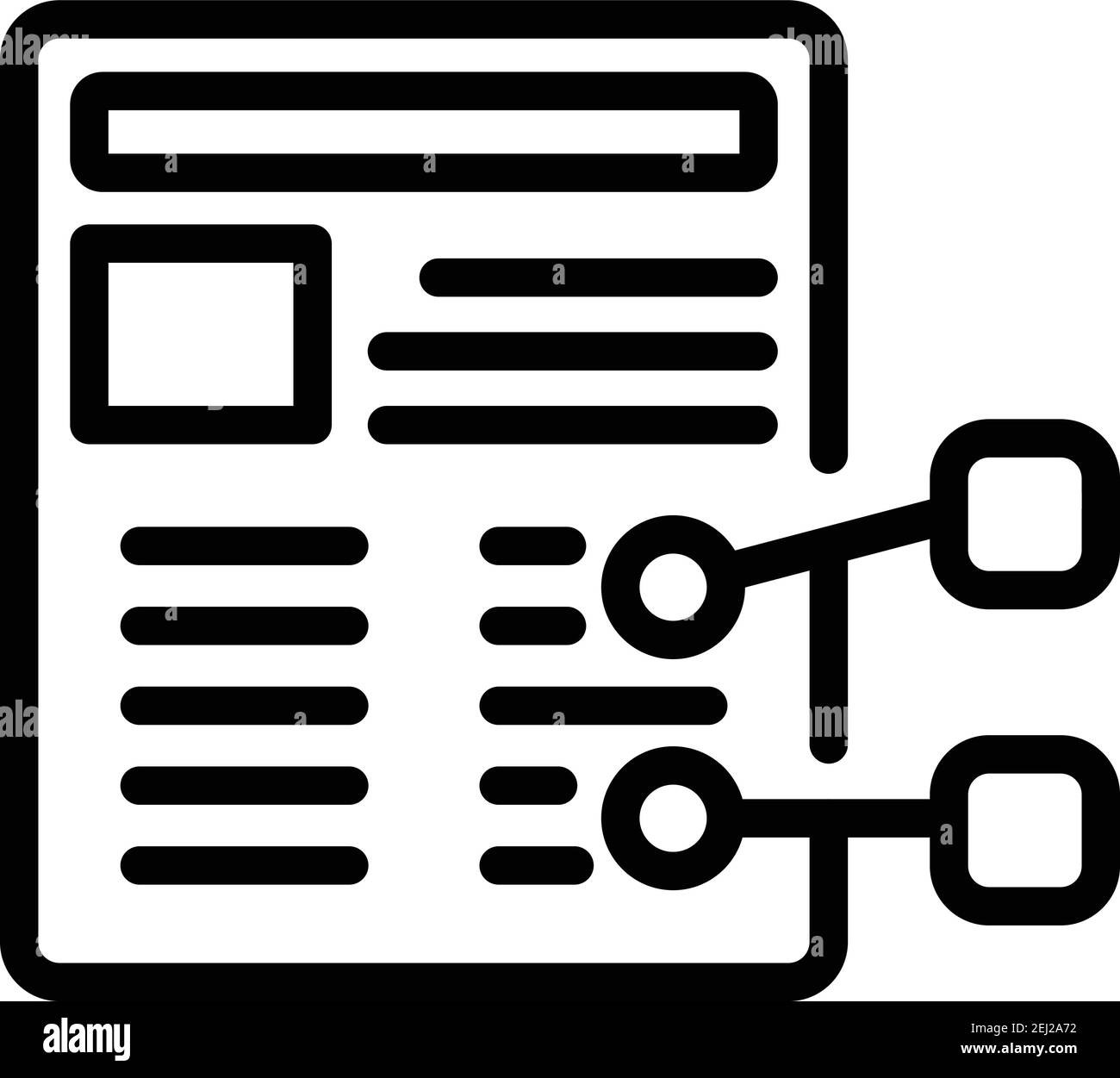 Project duties icon. Outline project duties vector icon for web design ...
