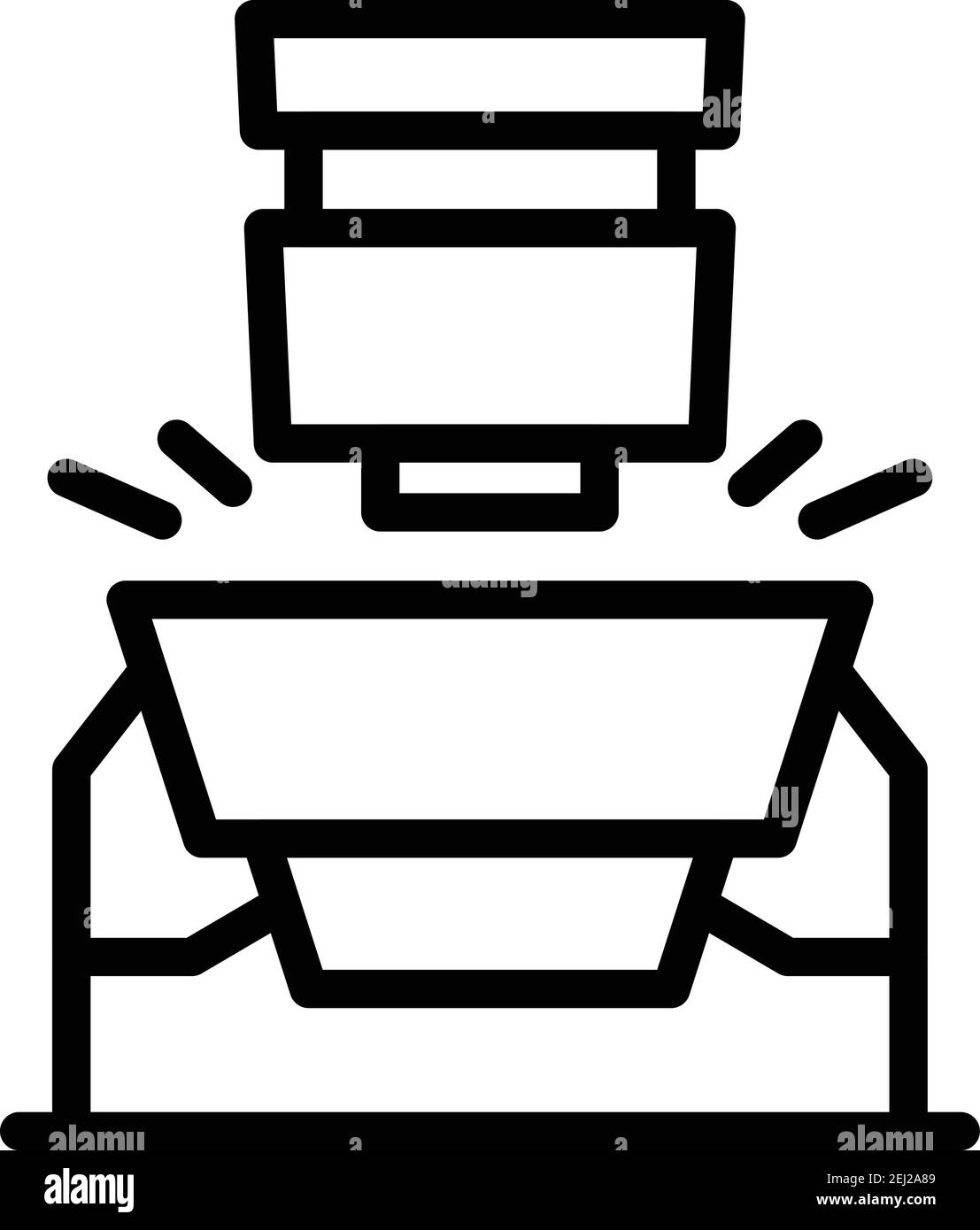 Paper production icon. Outline paper production vector icon for web ...