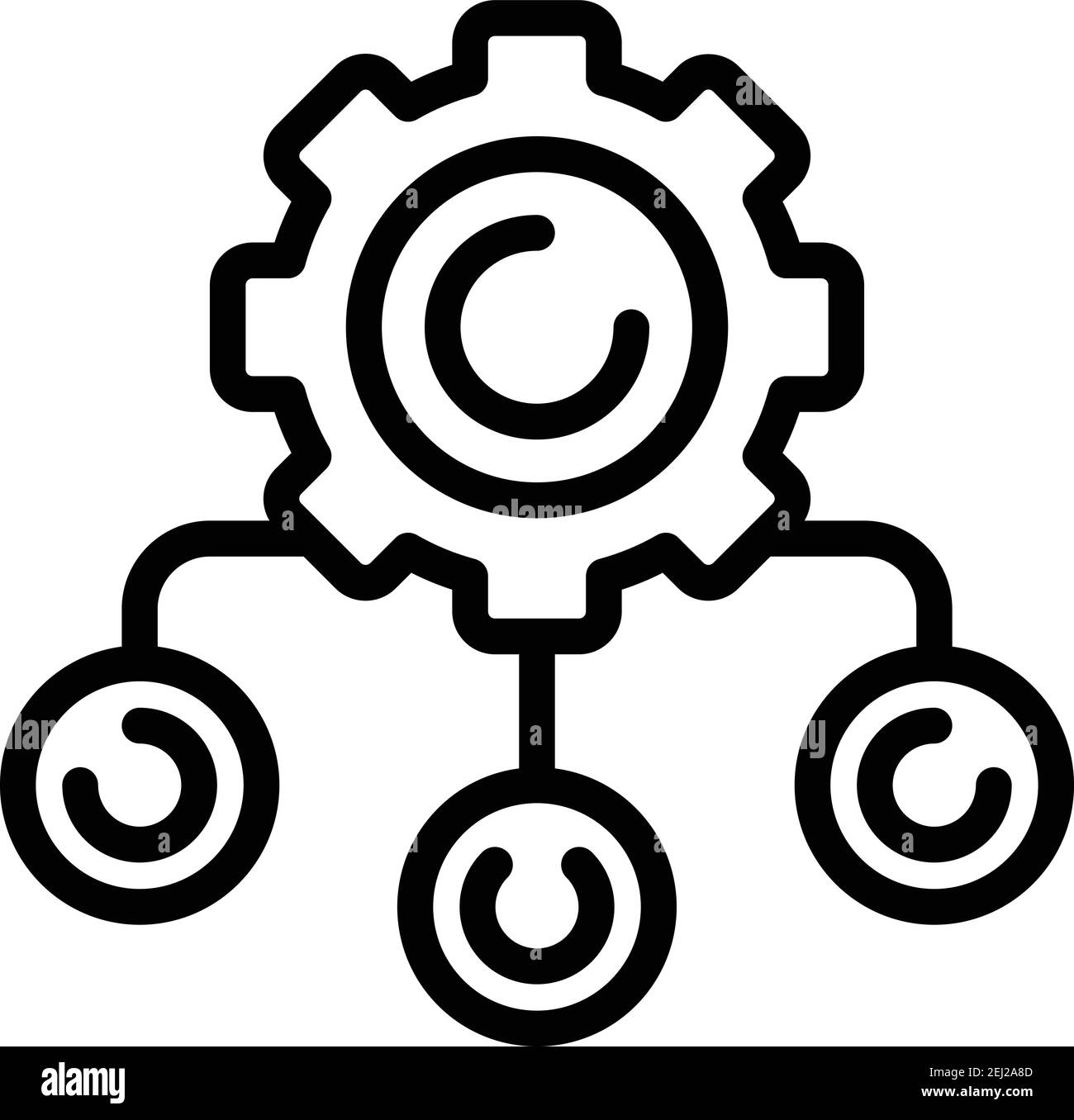 Project working system icon. Outline project working system vector icon ...