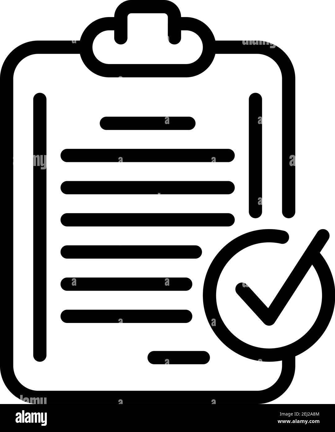 Checklist done icon. Outline checklist done vector icon for web design ...