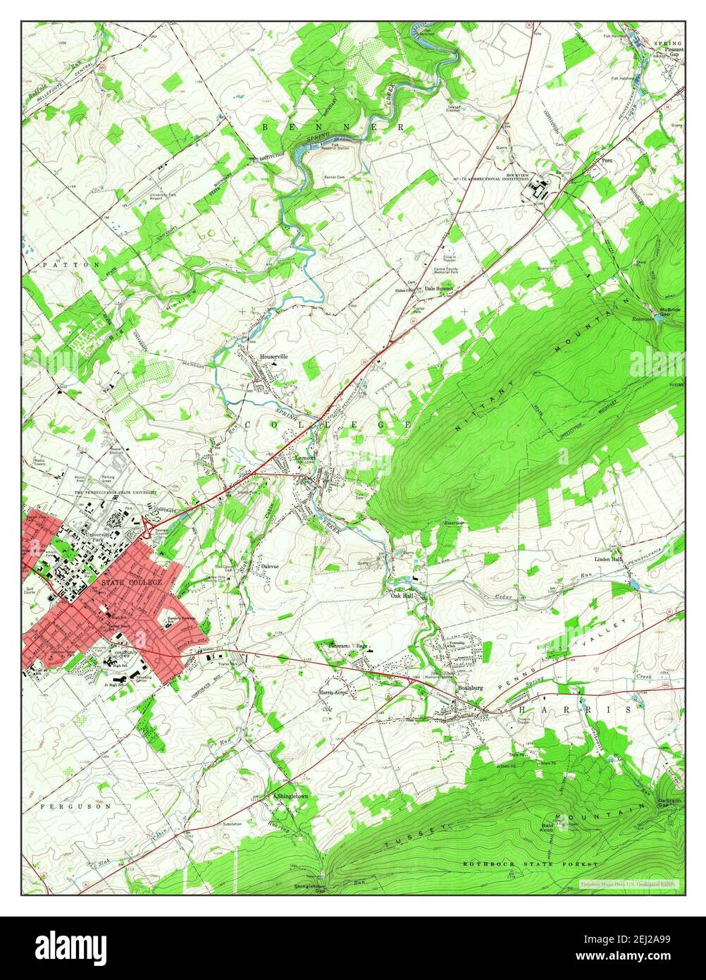 State College, Pennsylvania, map 1962, 1:24000, United States of ...