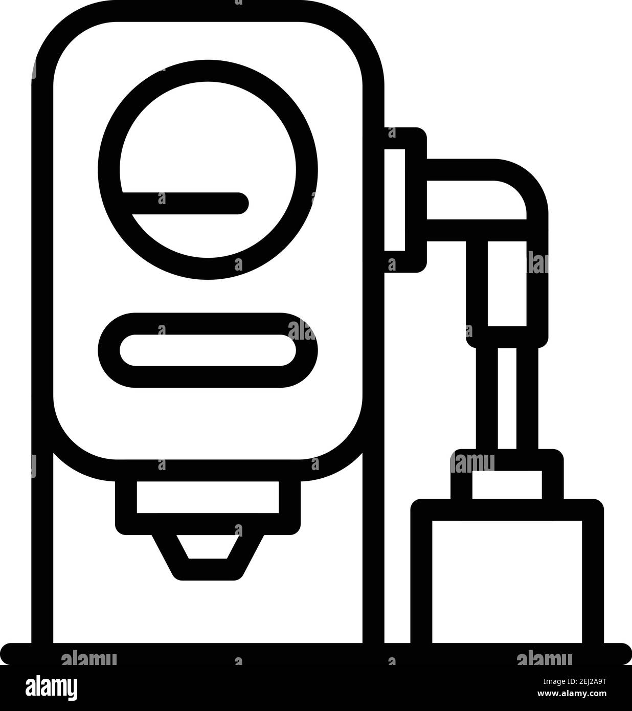 Paper production factory icon. Outline paper production factory vector ...