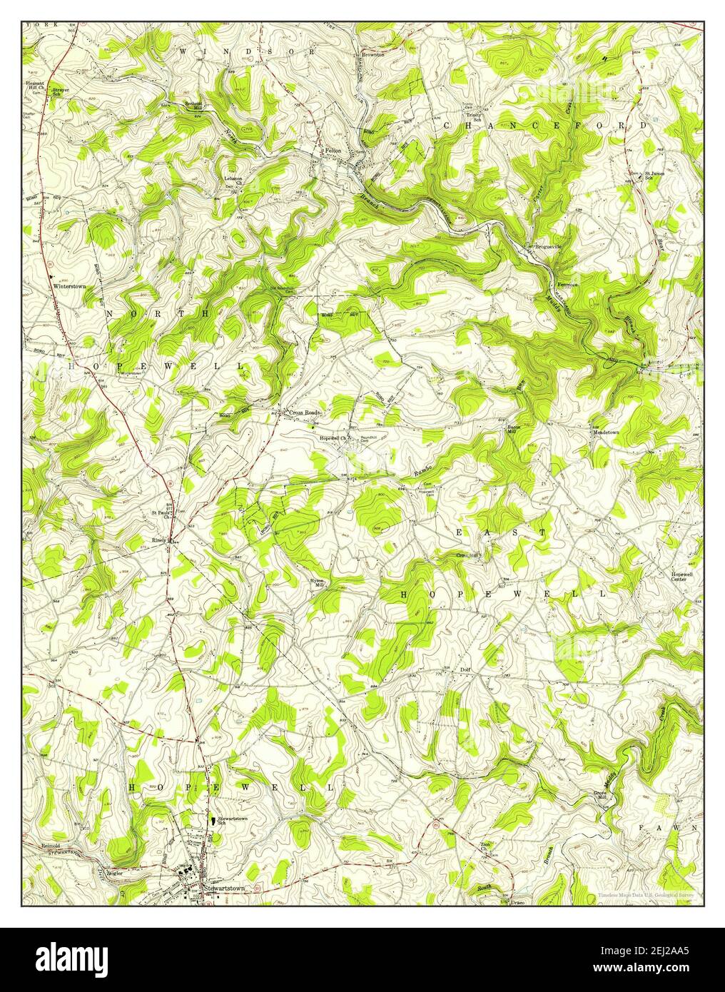 Stewartstown, Pennsylvania, map 1953, 1:24000, United States of America ...