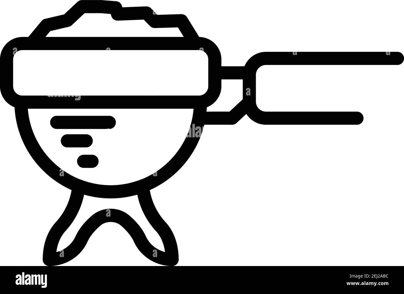 Coffee spoon icon. Outline coffee spoon vector icon for web design ...