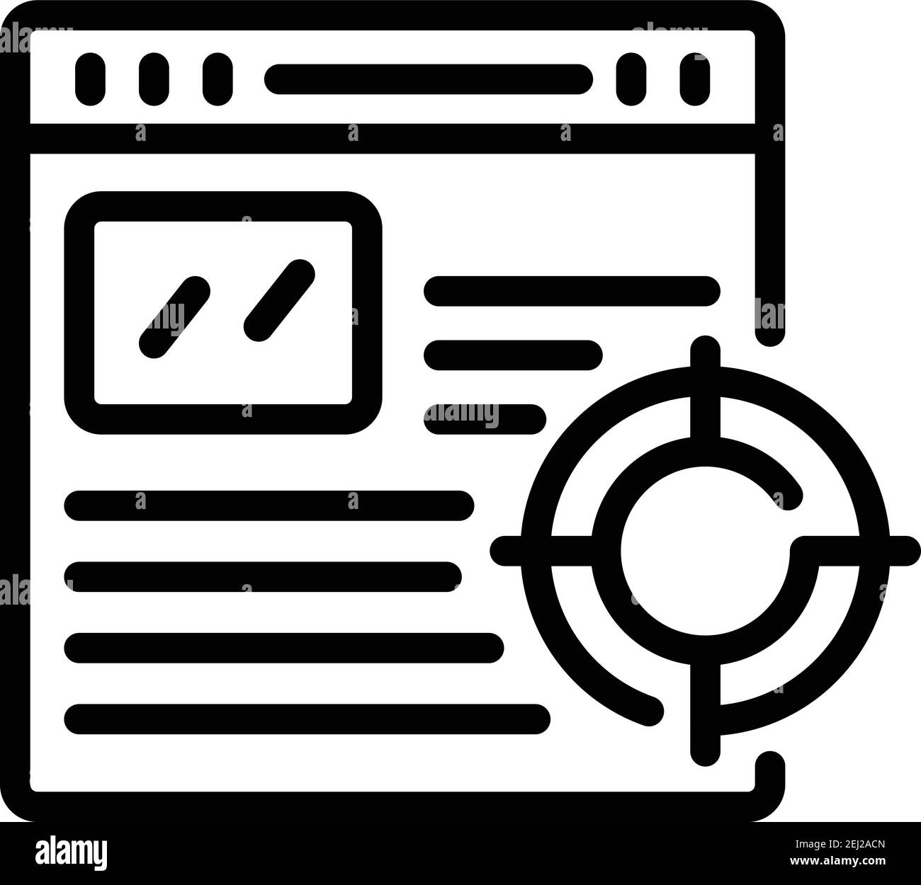 Target online project icon. Outline target online project vector icon ...