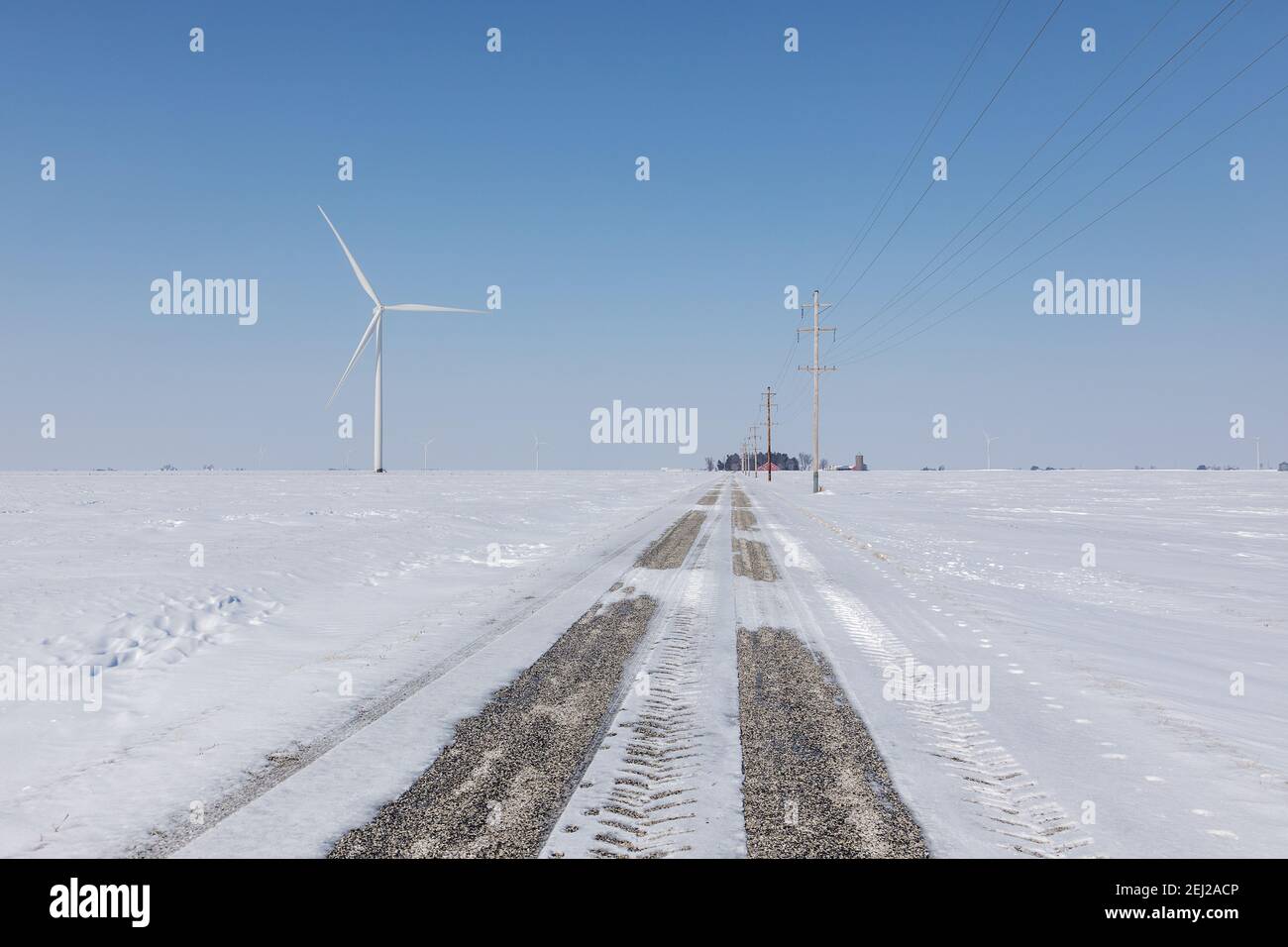 The Cardinal Point wind farm in Mcdonough County, Illinois after a ...