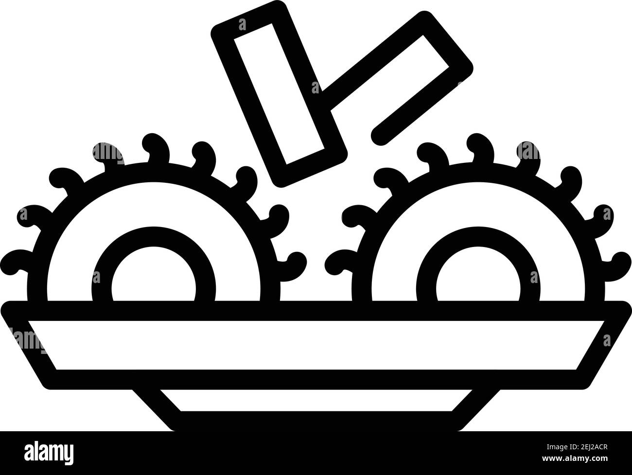 Wood paper machinery icon. Outline wood paper machinery vector icon for ...