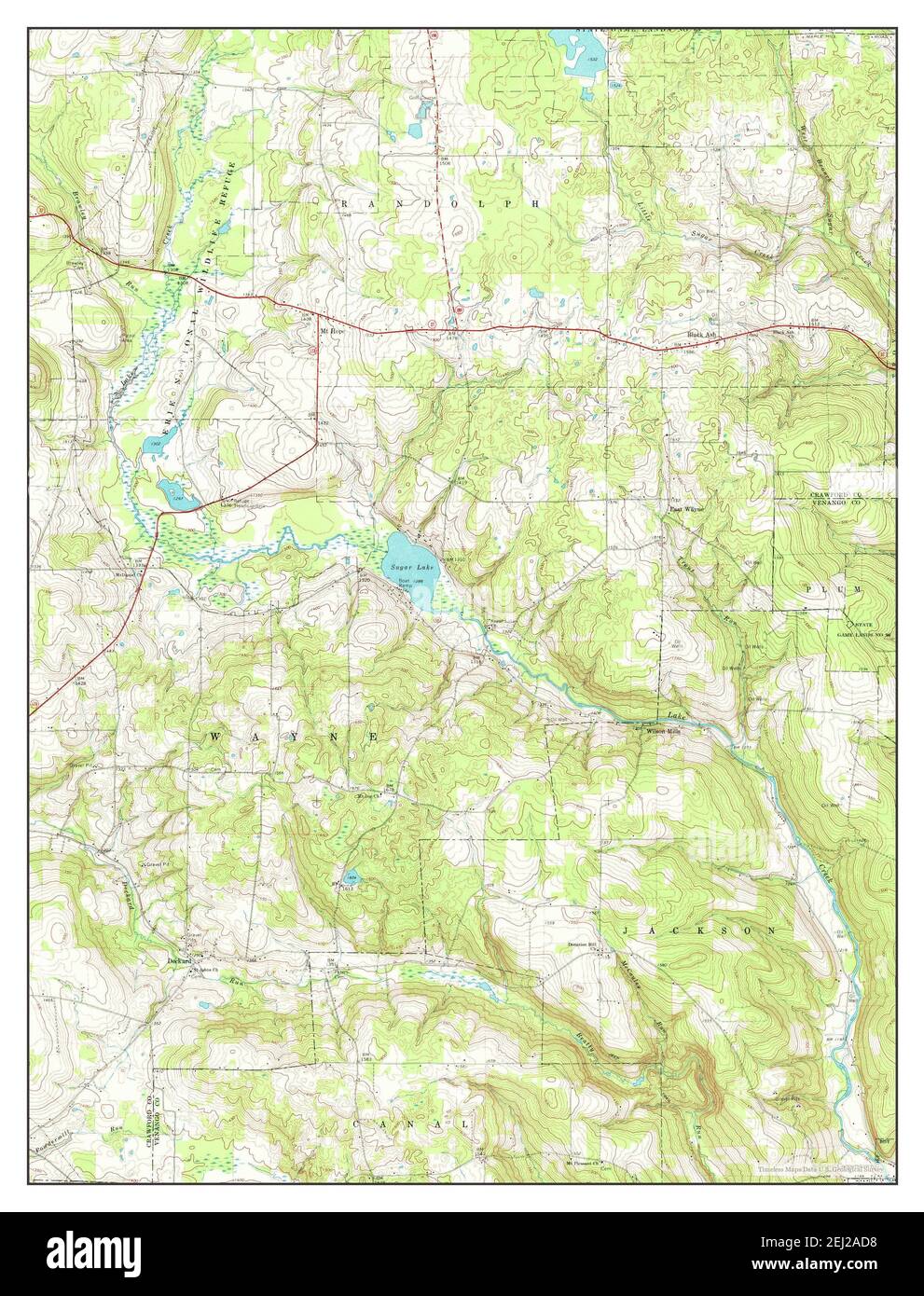 Sugar Lake, Pennsylvania, map 1967, 1:24000, United States of America ...