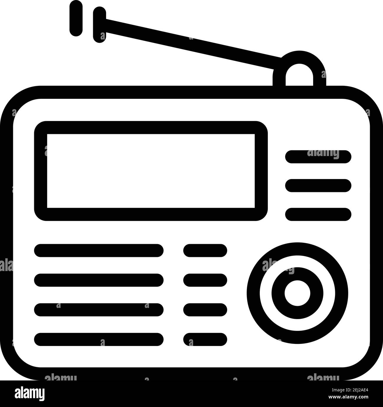 Radio project icon. Outline radio project vector icon for web design ...