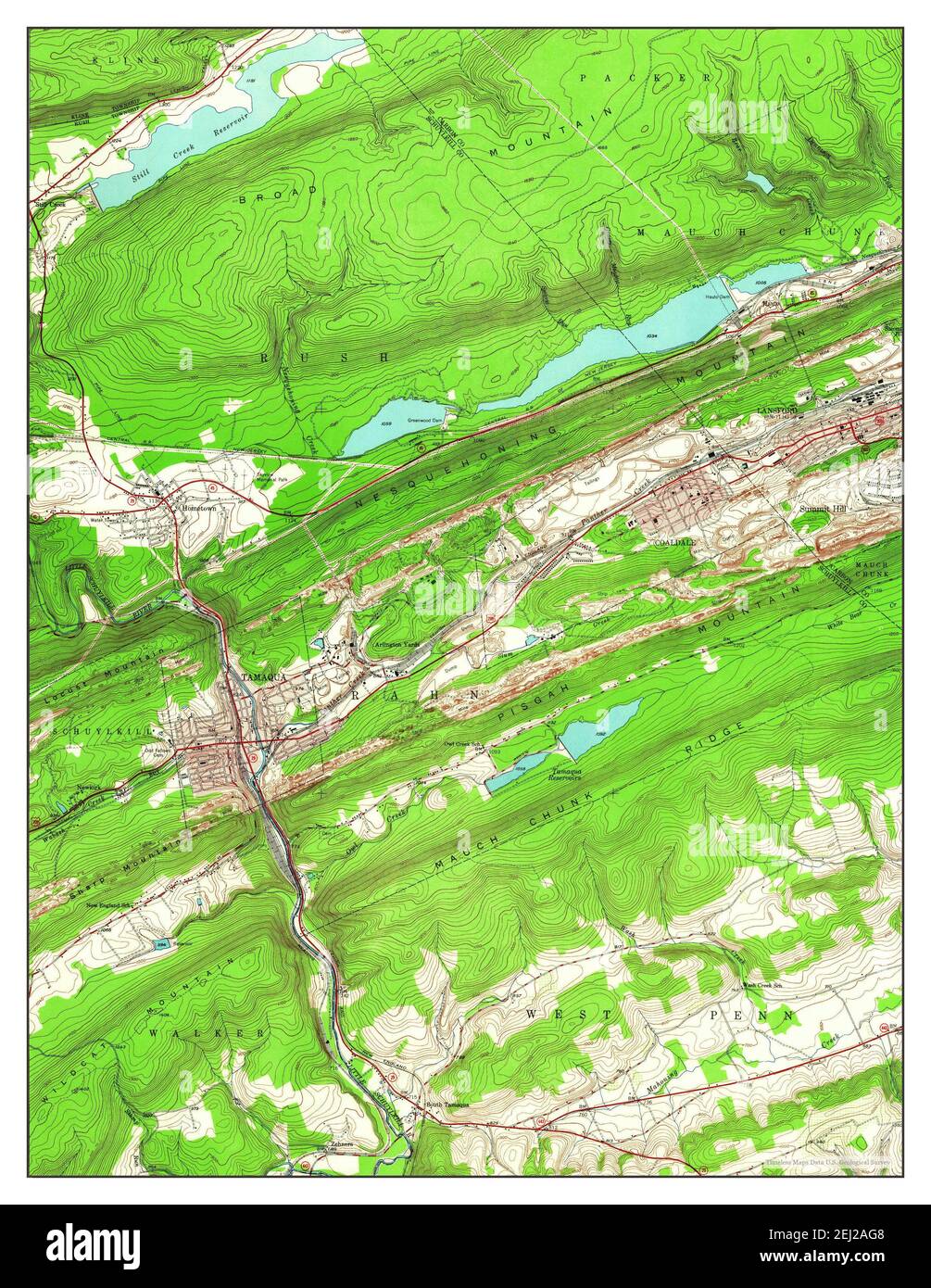 Tamaqua, Pennsylvania, map 1947, 1:24000, United States of America by ...