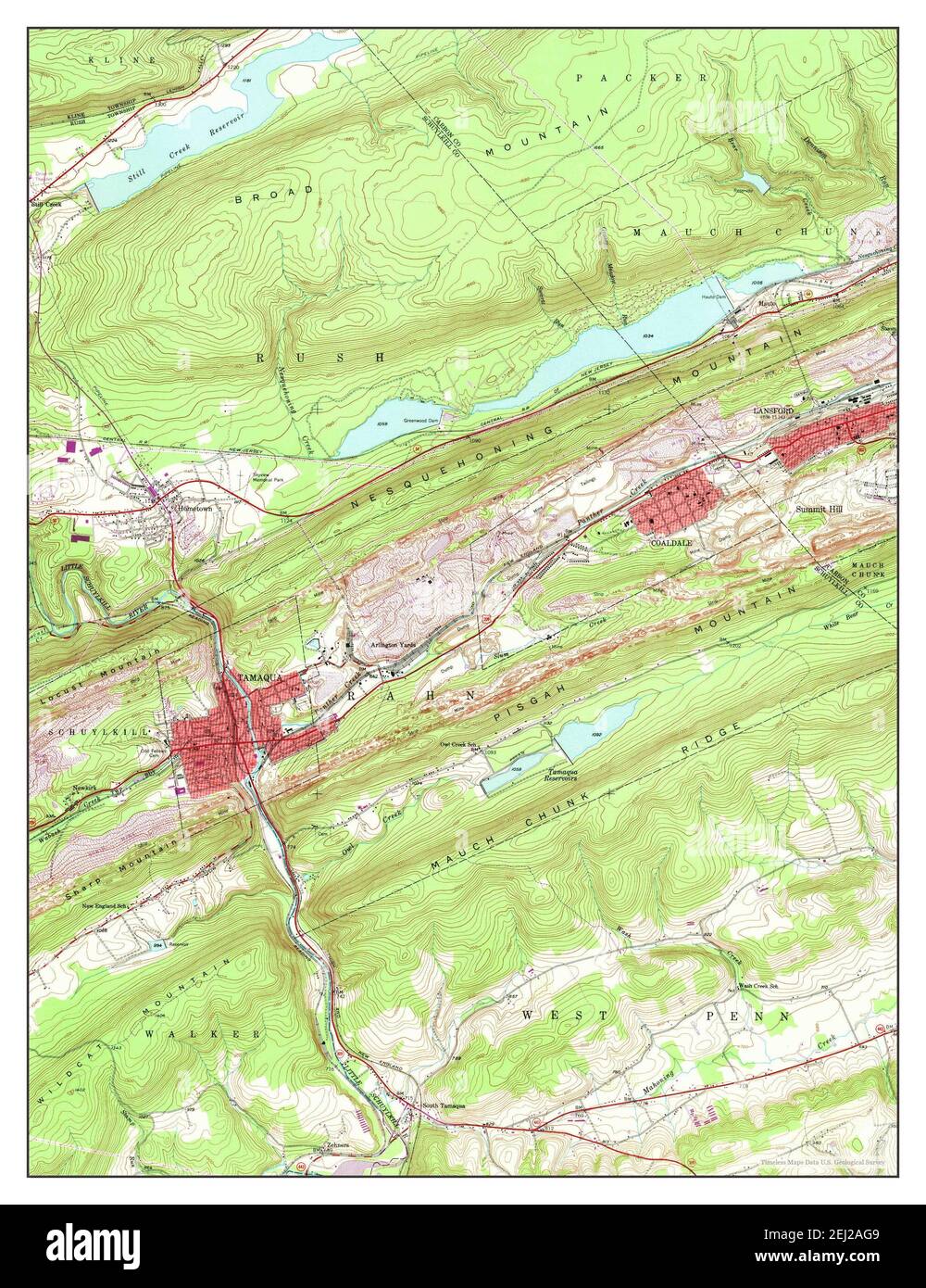 Tamaqua, Pennsylvania, map 1947, 1:24000, United States of America by ...