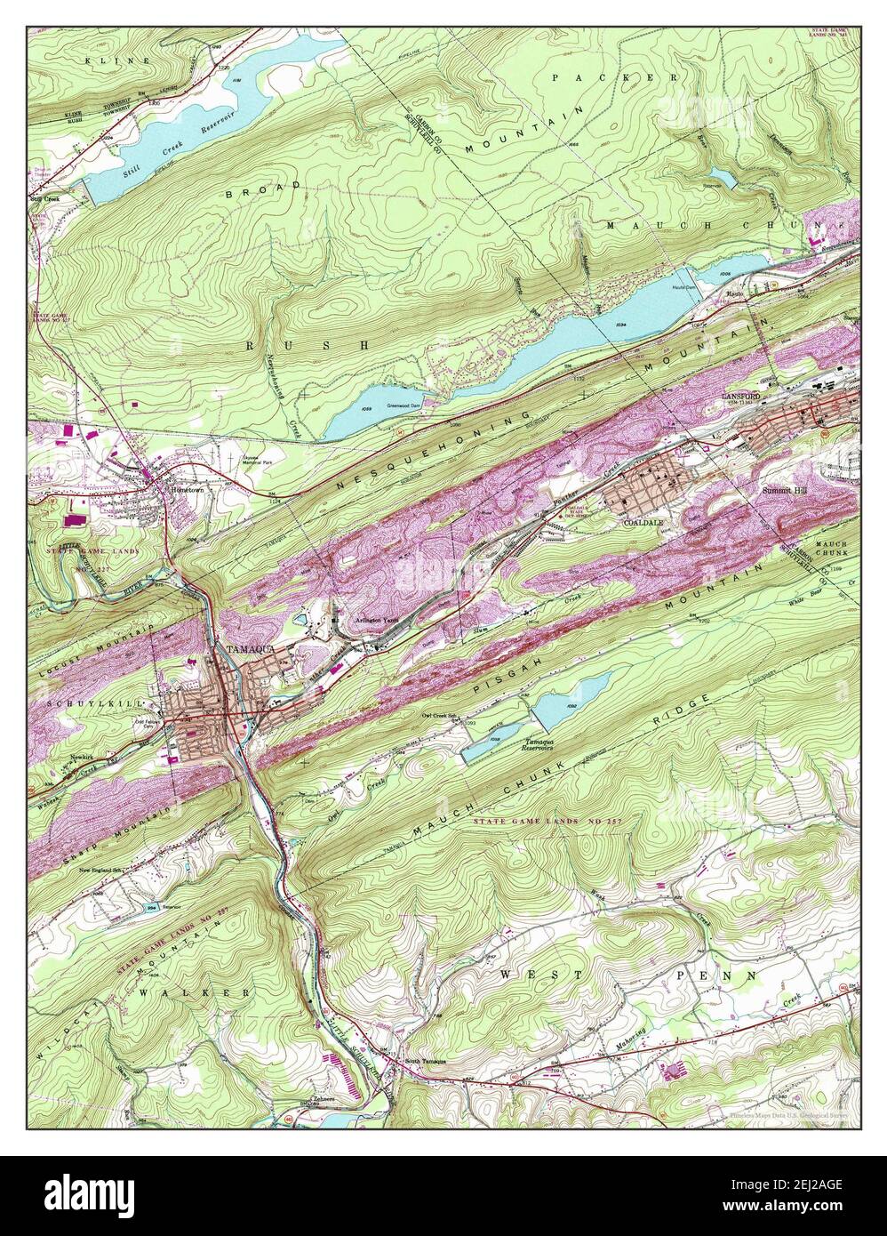 Tamaqua, Pennsylvania, map 1947, 1:24000, United States of America by ...