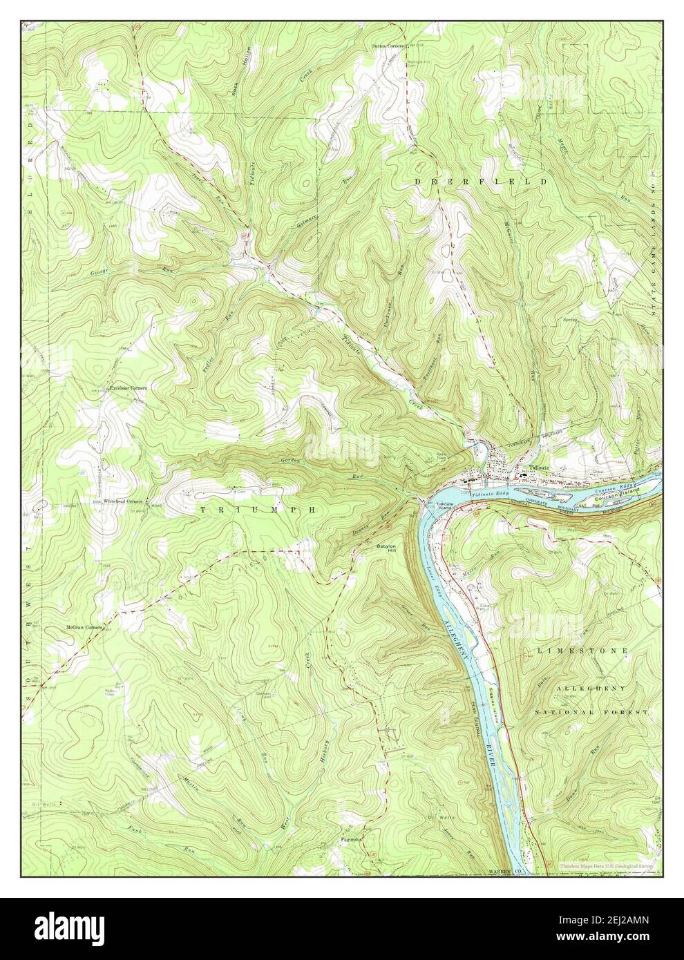 Tidioute, Pennsylvania, map 1966, 1:24000, United States of America by ...