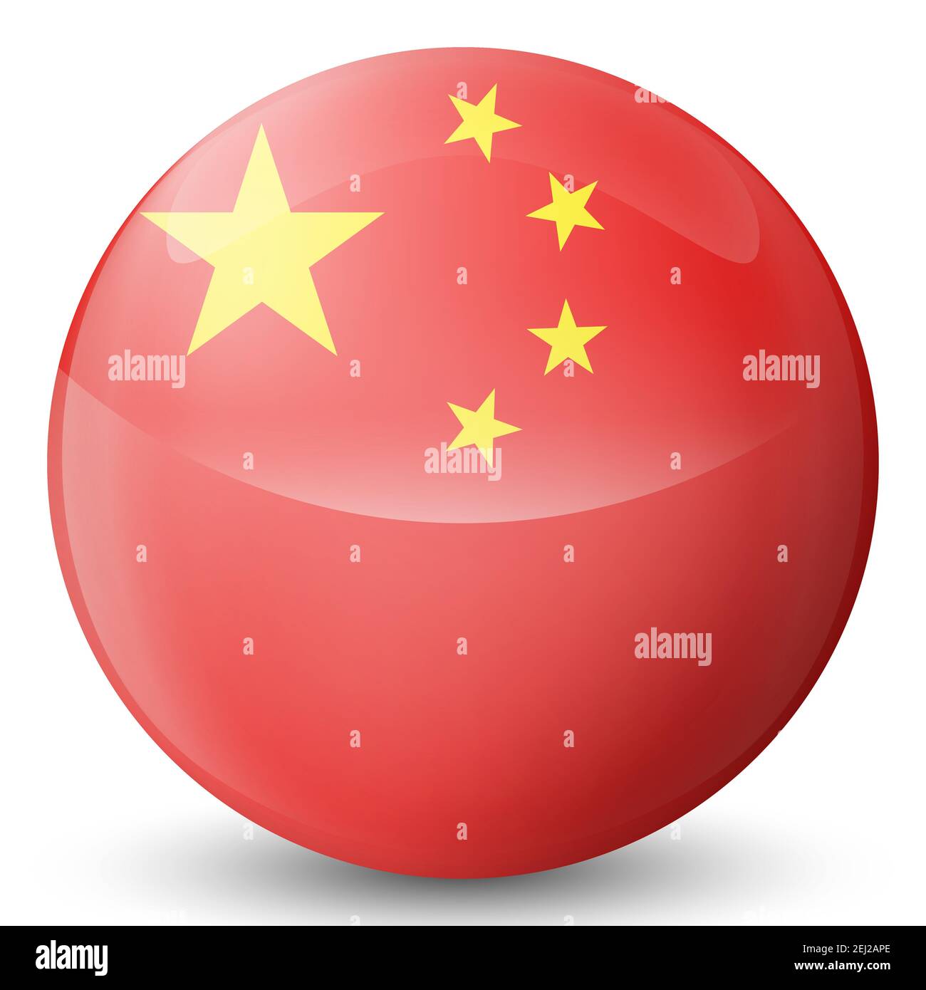 China flag 3d button Stock Vector Images - Alamy