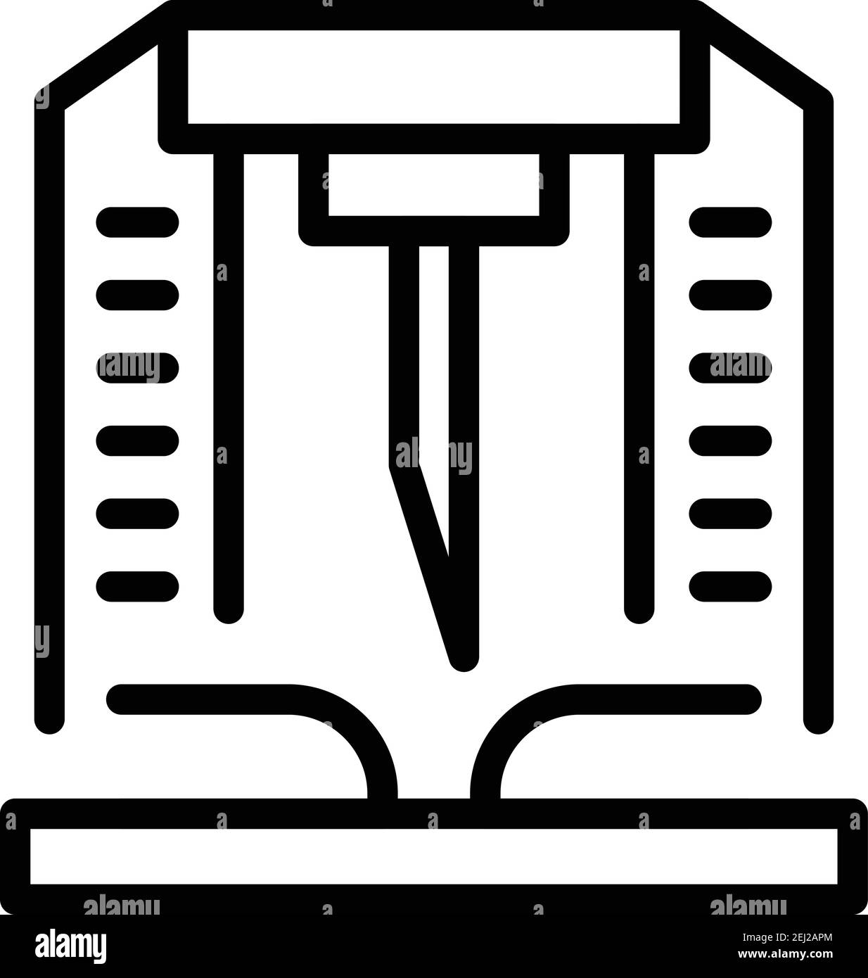 Paper production industry icon. Outline paper production industry ...