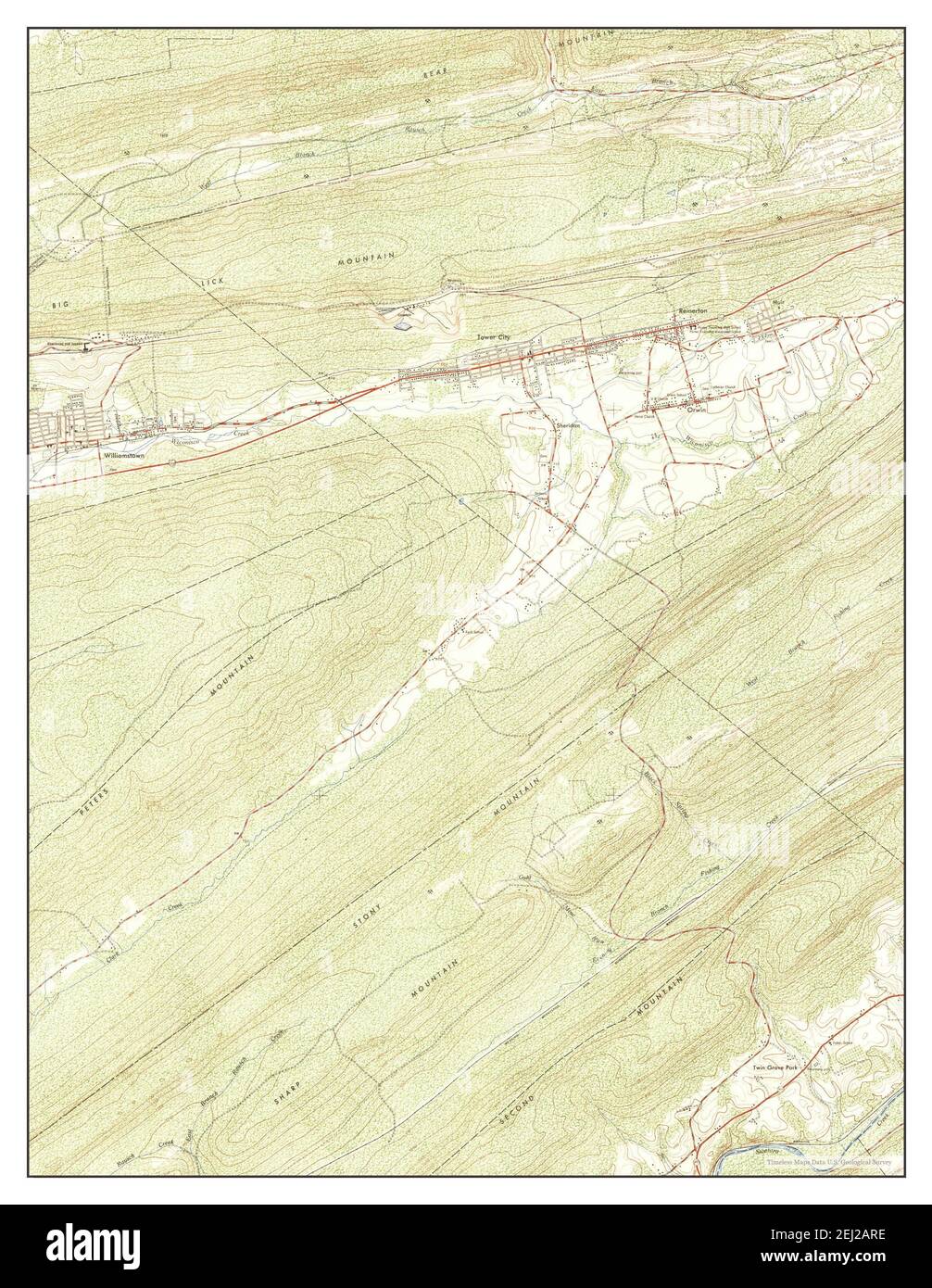Tower City, Pennsylvania, map 1947, 1:24000, United States of America ...