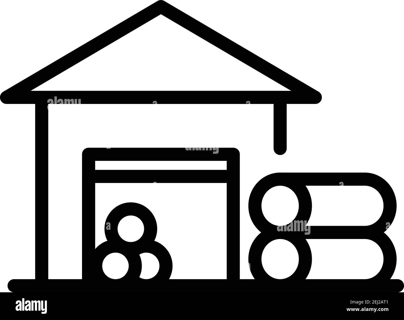 Wood storage icon. Outline wood storage vector icon for web design ...