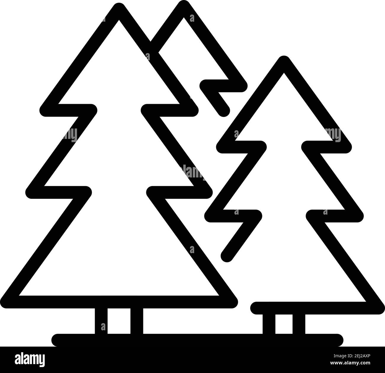 Trees paper material icon. Outline trees paper material vector icon for ...