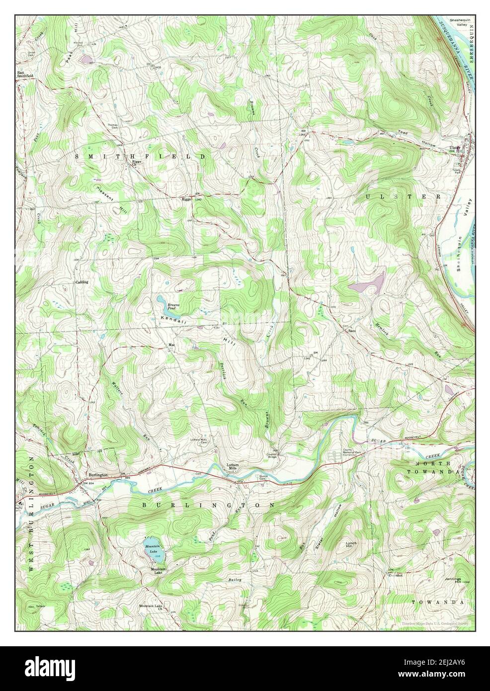 Ulster, Pennsylvania, map 1957, 1:24000, United States of America by ...