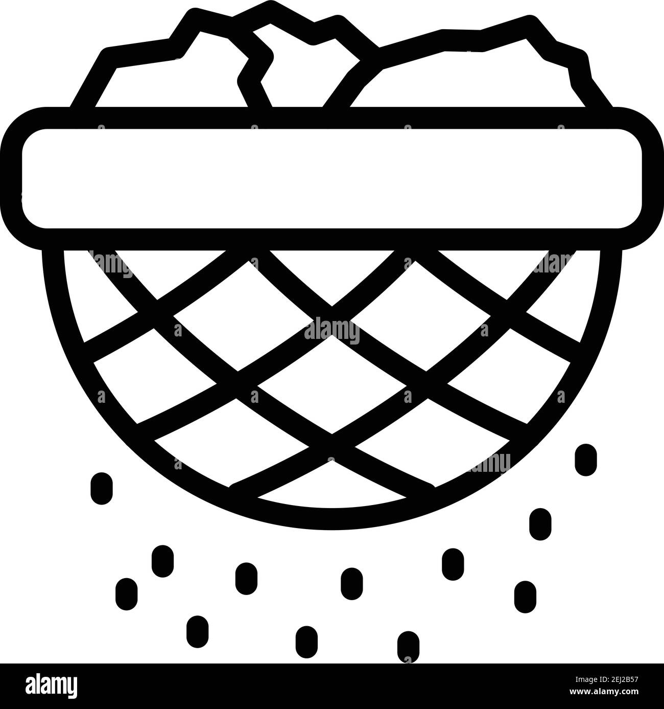 Coffee powder icon. Outline coffee powder vector icon for web design ...