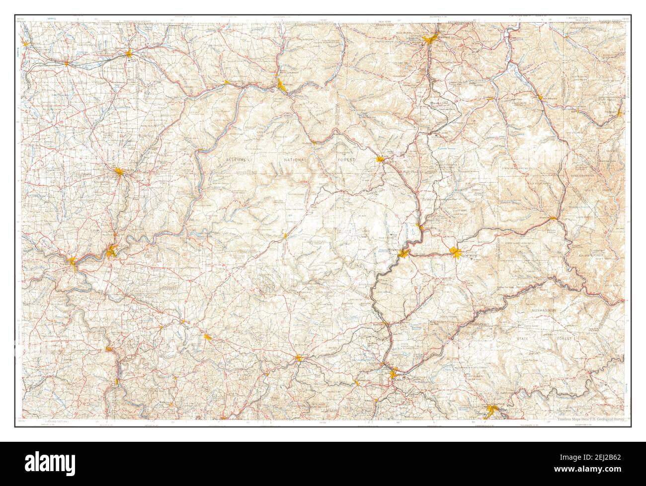 Warren, Pennsylvania, map 1959, 1:250000, United States of America by ...